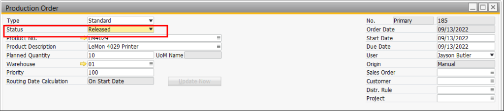 Production Orders in SAP B1 - Two Methods for Processing - Audaz